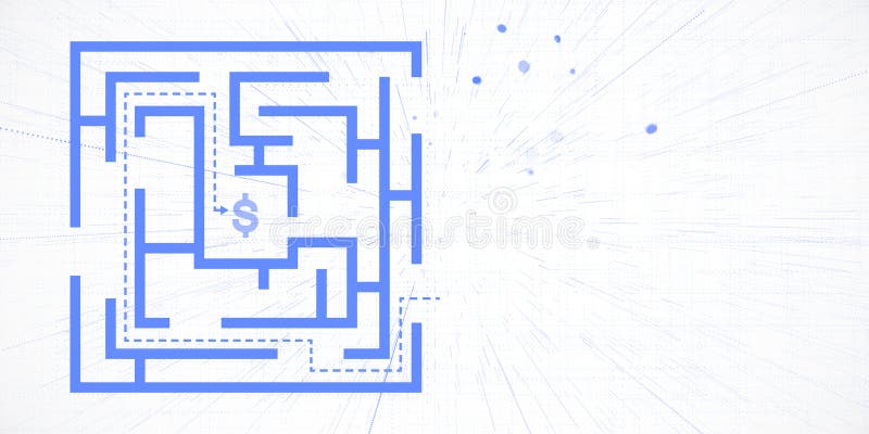 Abstract Maze Design Symbolizing Financial Challenges and Solutions on ...