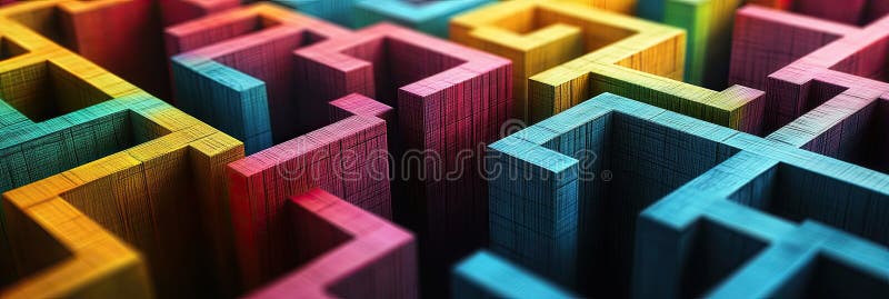 Abstract Maze Design with Vibrant Colors, Ideal for Creative Projects ...
