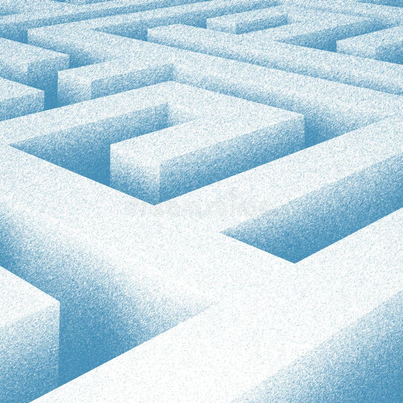 Abstract Maze Drawing stock illustration. Illustration of puzzle - 96251961