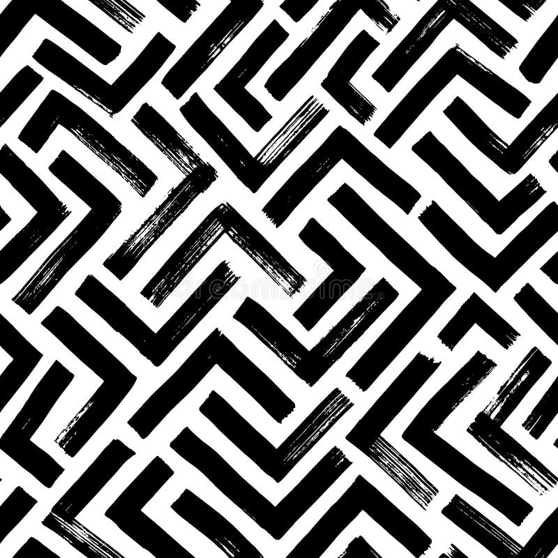 Black Maze Seamless Pattern with Triangular Lines. Stock Vector ... Black Maze Seamless Pattern with Triangular Lines. Stock Vector ...