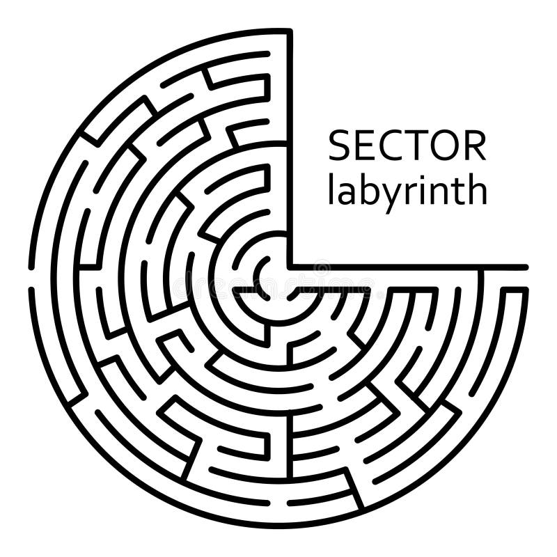 Abstract Maze Labyrinth with Entry and Exit Stock Vector - Illustration ...