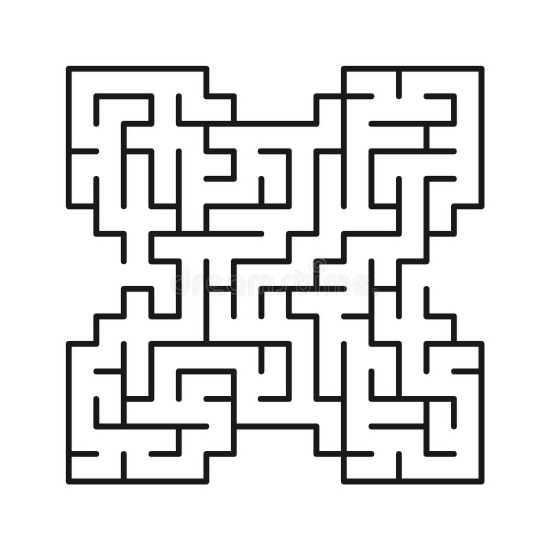 Abstract Maze / Labyrinth with Entry and Exit. Stock Vector ...