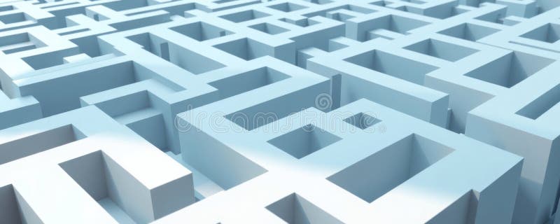 Abstract Maze-like Design Represents Business Challenges. Paths ...