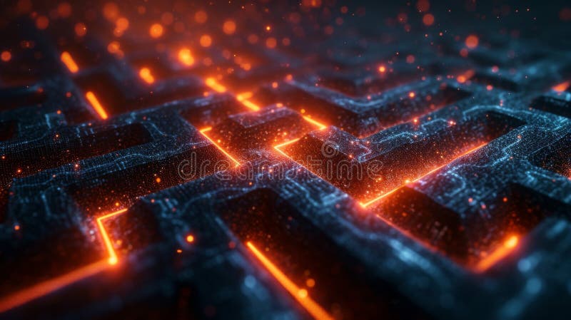An Abstract Maze with Multiple Pathways Each Leading To a Different ...