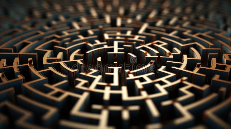 Abstract Maze Representing the Journey of Problem Solving Stock ...