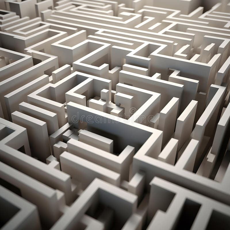 Abstract Maze: a Visual Journey of Problem-Solving and Strategy Stock ...