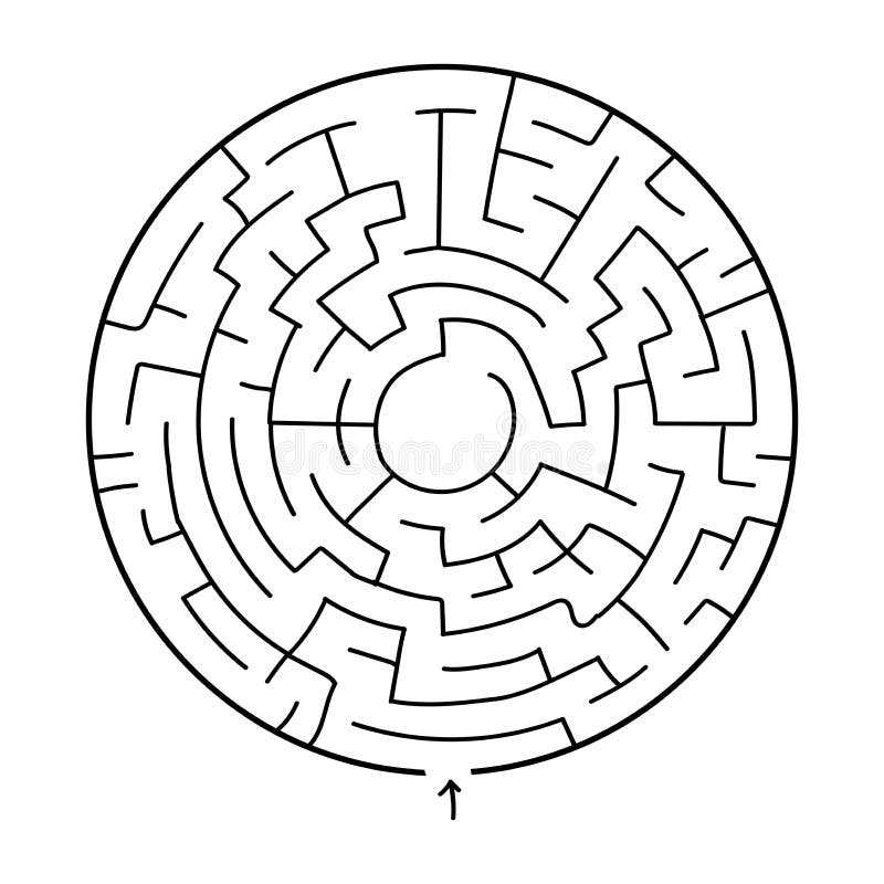 Abstract Mazes Labyrinths with Entry and Exit. Labyrinths. Stock ...