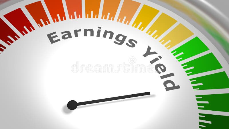 Abstract Measuring Device Panel of Earnings Yield Stock Illustration ...
