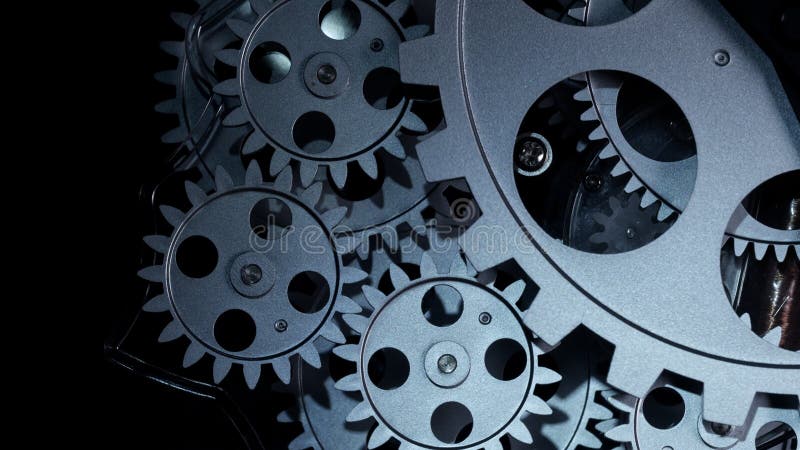 Abstract Mechanic Turning Industrial Clock Gears Stock Video - Video of ...