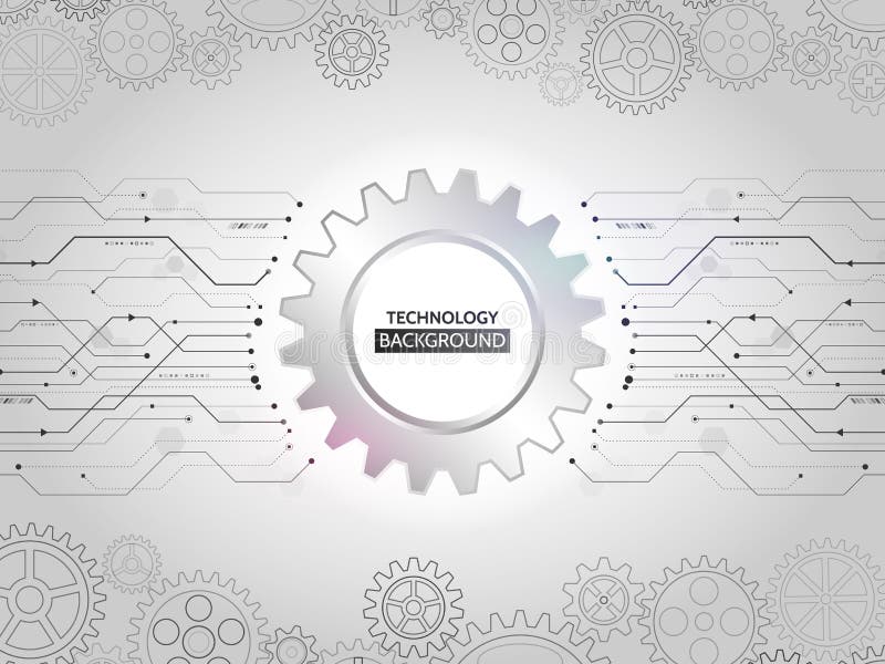 Abstract Mechanical Gears on White. Engineering Co Stock Illustration ...