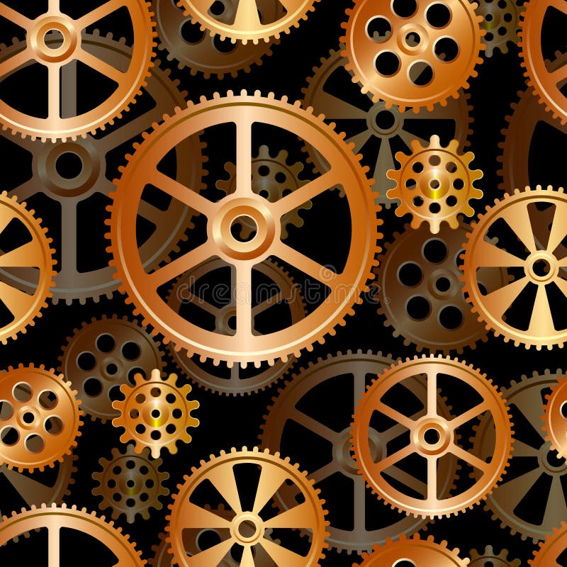 Gears seamless 01a stock vector. Illustration of flying - 109815063