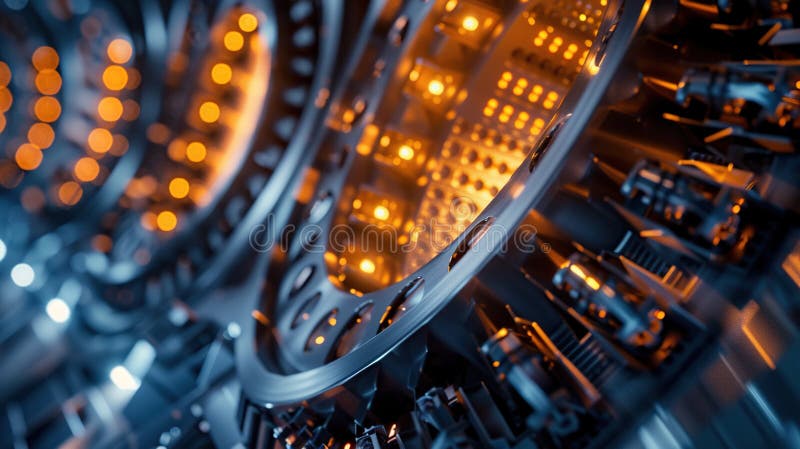 Abstract Mechanical Design.the Art of Mechanism Stock Illustration ...