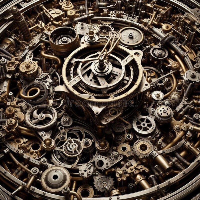 Abstract Mechanical Design with Gears and Cogs Stock Vector ...