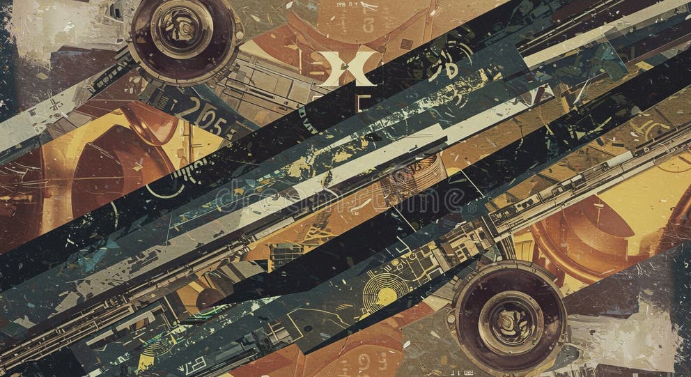 Abstract Mechanical Design with Gears and Industrial Patterns Stock ...