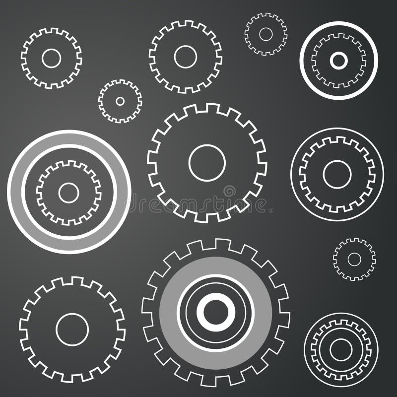 Abstract Mechanical Gears Background. Stock Vector - Illustration of ...