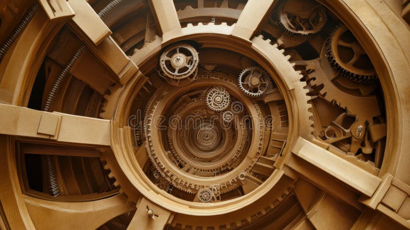 Abstract Mechanical Gears and Cogs Background. Conceptual Image of ...