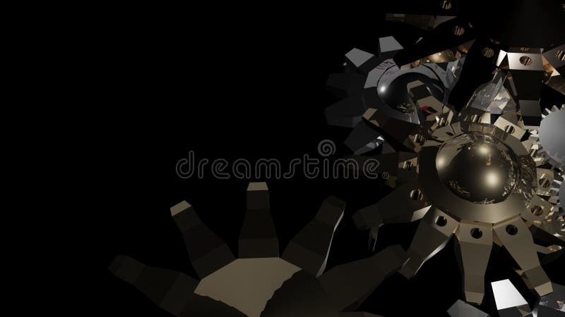 Abstract Mechanism 3d Clock Background Stock Illustration ...