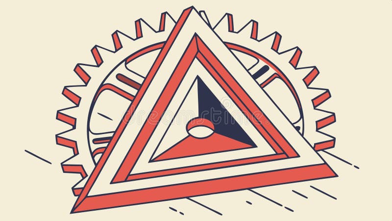 Abstract Mechanism Design with Triangle Shape and Intricate Gear ...