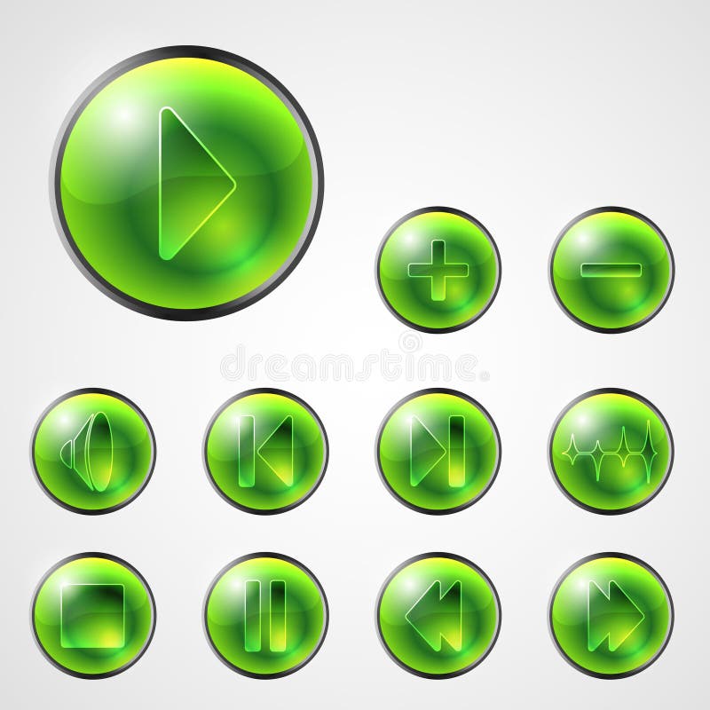 Abstract media buttons stock illustration. Illustration of graphic ...