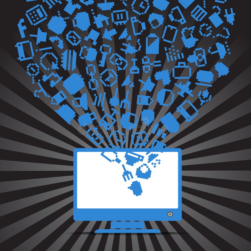 Abstract media icons stock vector. Illustration of icon - 27466723