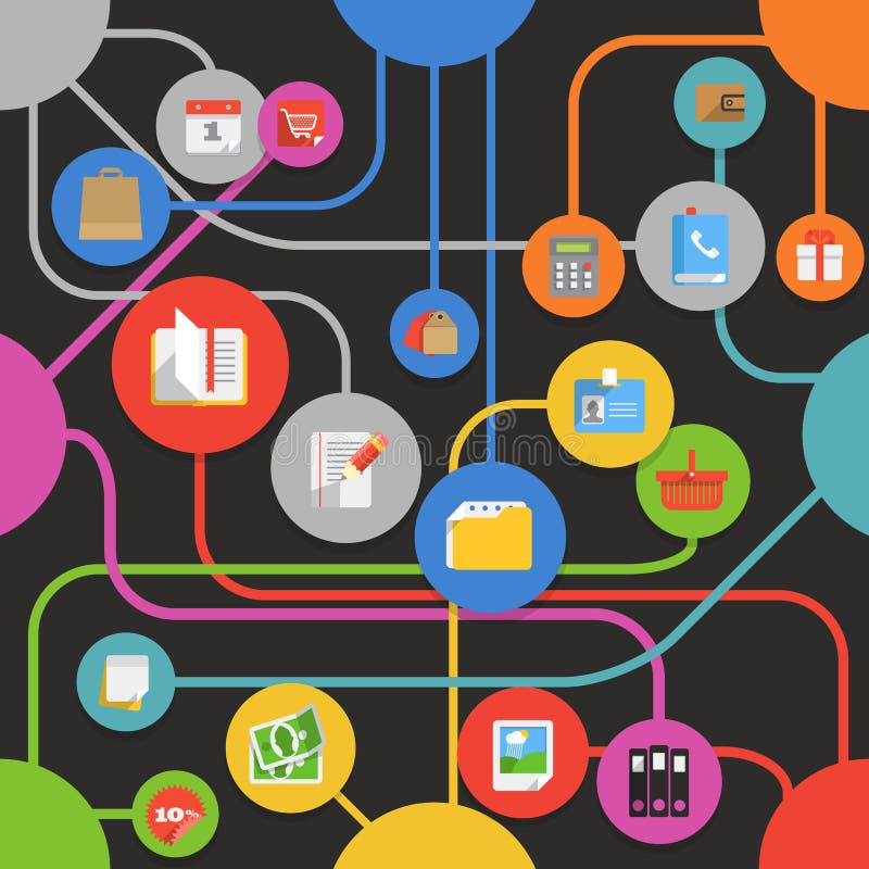 Abstract media scheme stock vector. Illustration of connection - 34193178