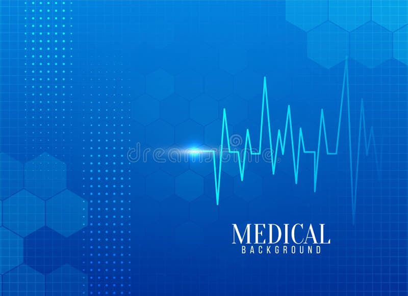Abstract Medical Background with Life Line Stock Vector - Illustration ...