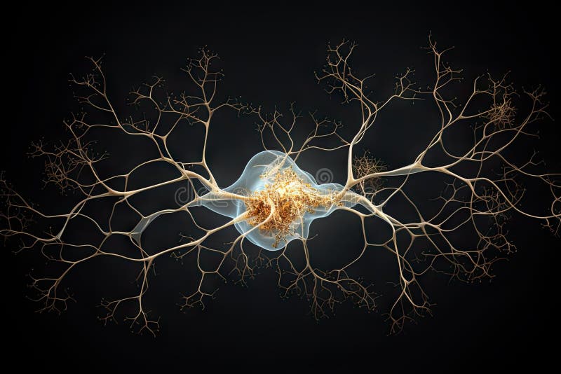 Abstract Medical Background. Neurons Brain Cells Stock Illustration ...