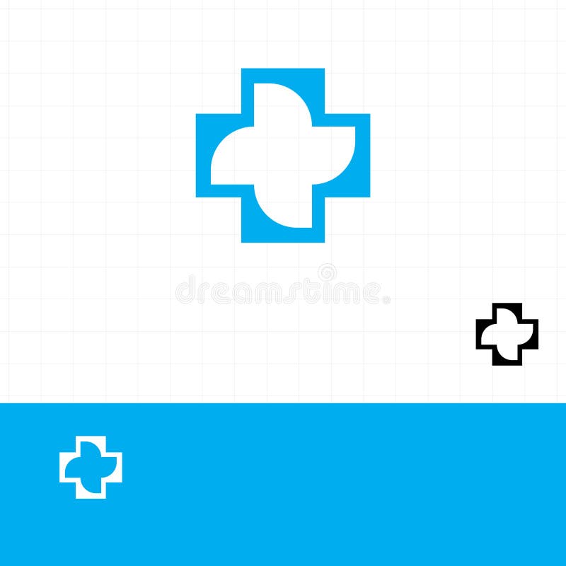 Abstract Medical Blue Pharmacy Sign Stock Illustration - Illustration ...