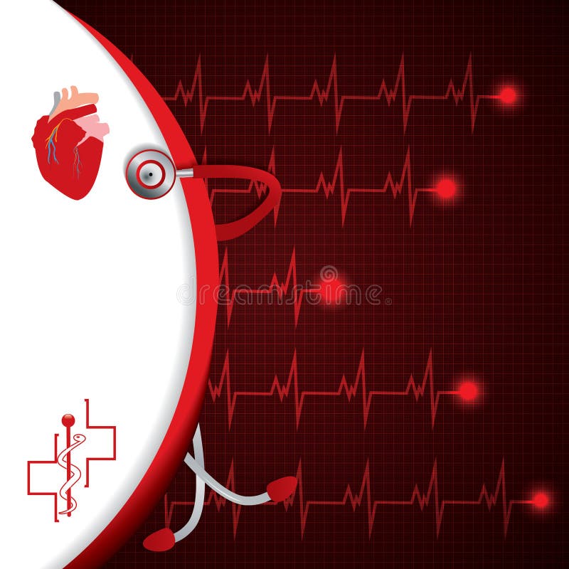 Abstract Medical Cardiology Ekg Stock Vector - Illustration of medical ...
