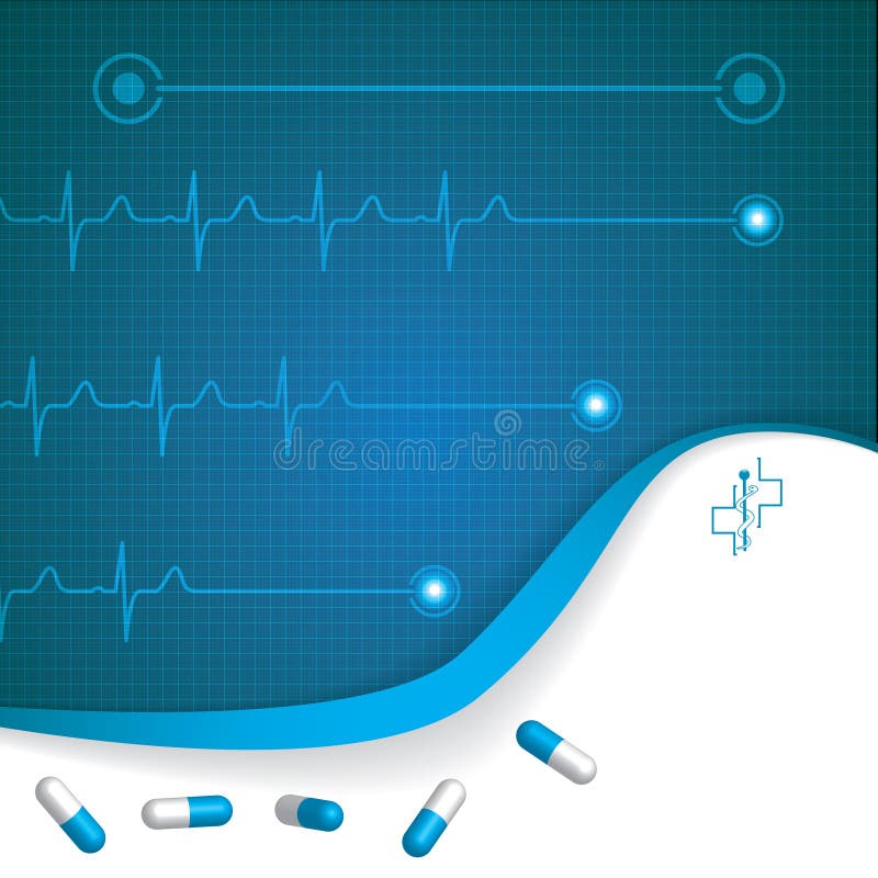 Abstract Medical Cardiology Ekg Stock Vector - Illustration of analysis ...