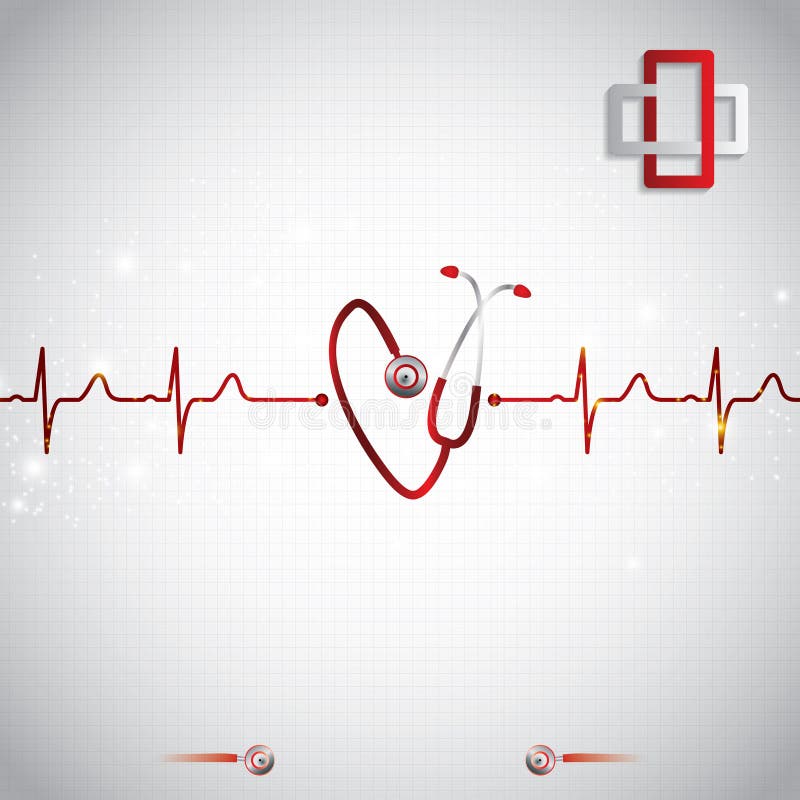 Abstract Medical Cardiology Ekg Background Stock Illustration ...