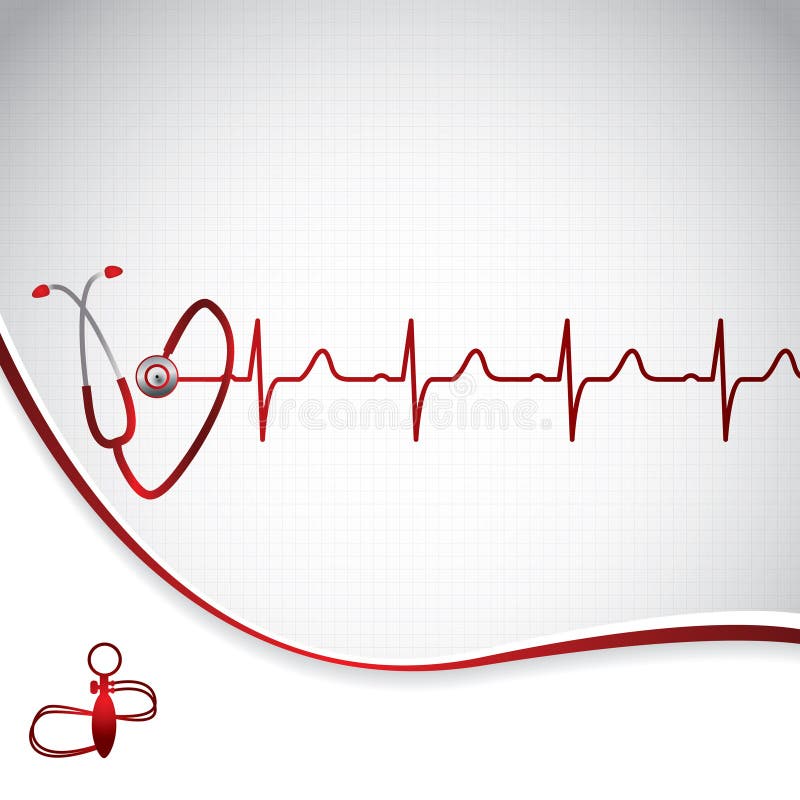 Abstract Medical Cardiology Ecg Background Stock Vector - Illustration ...