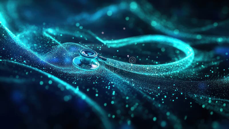 Abstract Medical Digital Stethoscope Graphic Design Stock Photo - Image ...