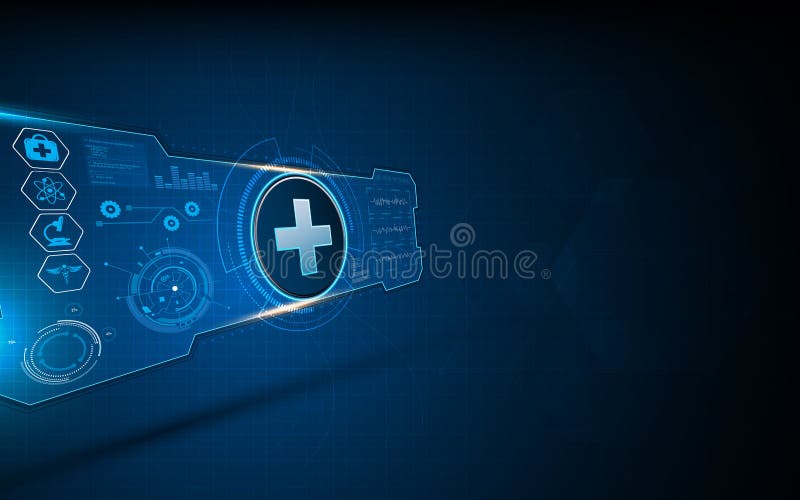 Abstract Medical Health Care Hud Ui Interactive Virtual Machine Screen ...