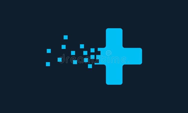 Abstract Medical Health Cross with Data Tech Logo Icon Vector ...