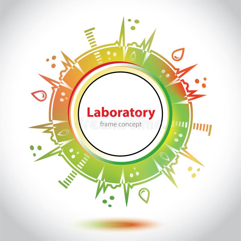 Abstract Medical Laboratory Emblem - Circle Element Stock Vector ...