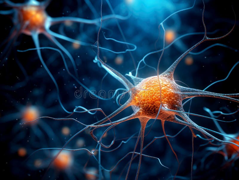 Abstract Medical Science Background with Neuron Cells Stock ...