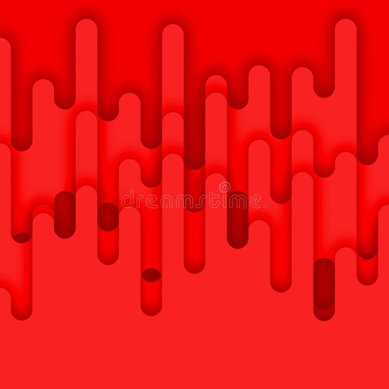 Abstract Melt Red Wavy Rounded Line Halftone Flowing Geometry ...