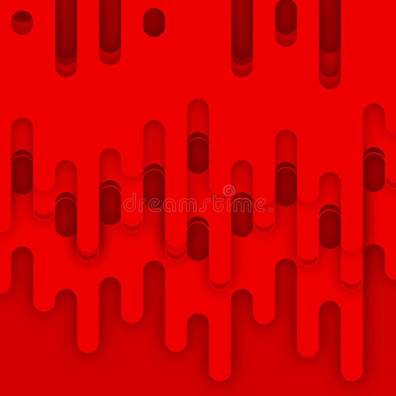 Abstract Melt Red Wavy Rounded Line Halftone Flowing Geometry ...