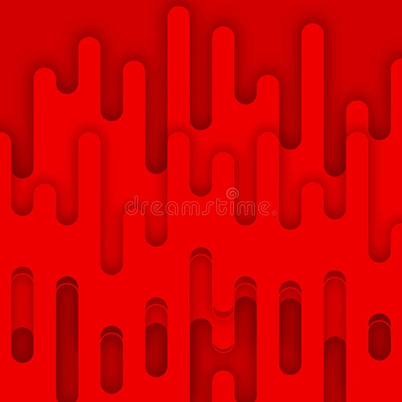 Abstract Melt Red Wavy Rounded Line Halftone Flowing Geometry ...