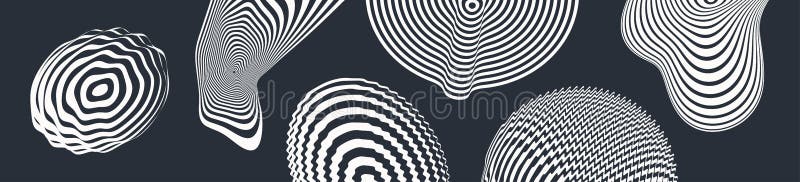 Abstract Melted Liquid Shape. Background Made of Distorted Lines ...