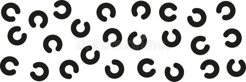 Abstract Memphis Shapes Background with Squiggly Circle Lines ...