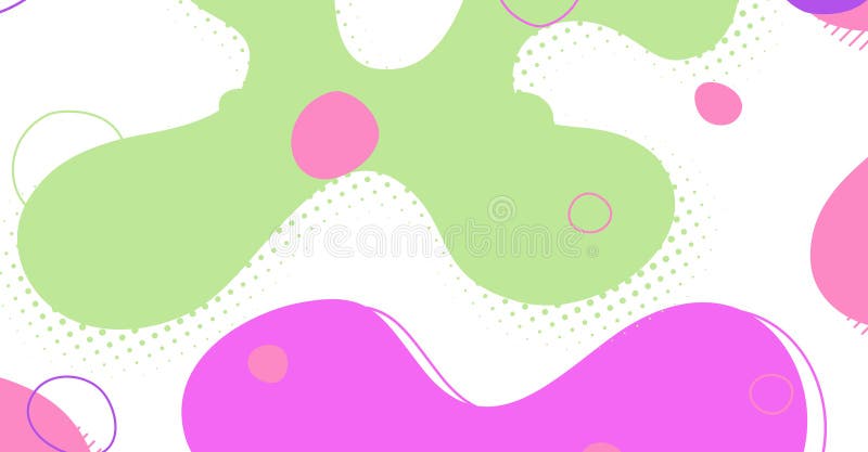 Abstract Memphis Style Liquid Wave with Colorful Background Stock ...