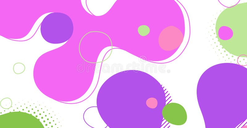 Abstract Memphis Style Liquid Wave with Colorful Background Stock ...