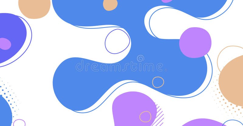 Abstract Memphis Style Liquid Wave with Colorful Background Stock ...