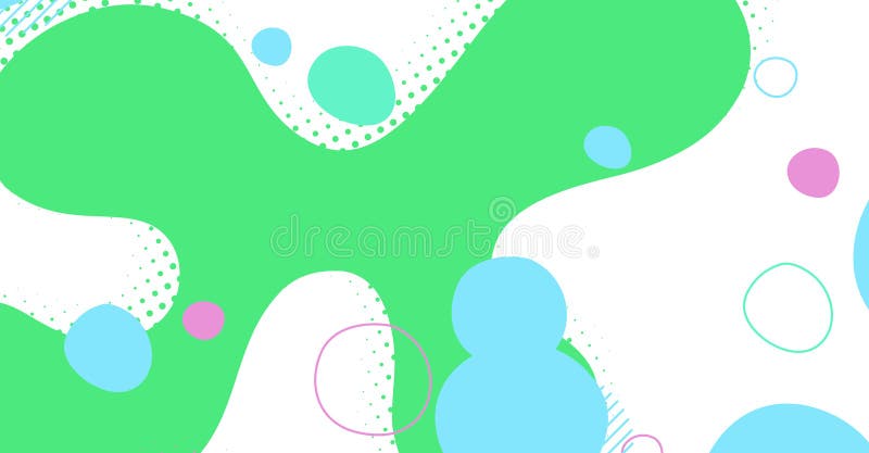 Abstract Memphis Style Liquid Wave with Colorful Background Stock ...