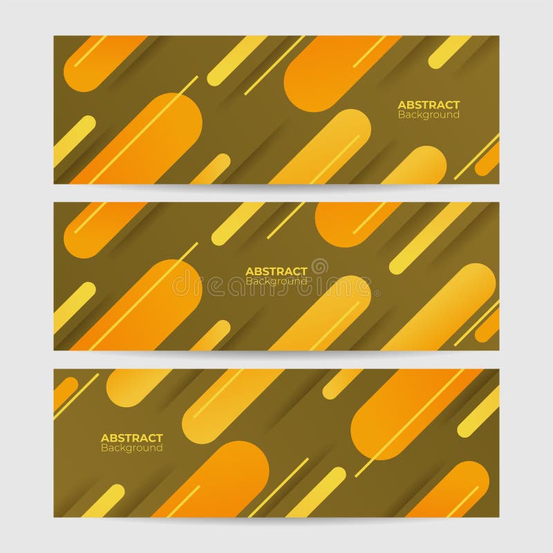 Abstract Memphis Wide Geometric Banner Design. Vector Abstract Graphic ...