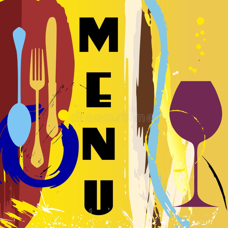 Abstract menu design stock vector. Illustration of cute - 47767879