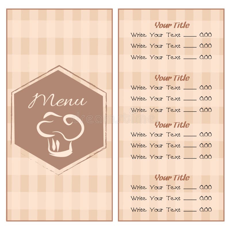 Abstract menu presentation stock vector. Illustration of drinks - 108419683