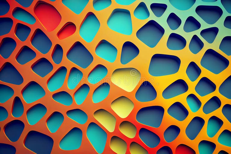 Abstract Mesh Background with Oval Holey Structures. Generative AI ...